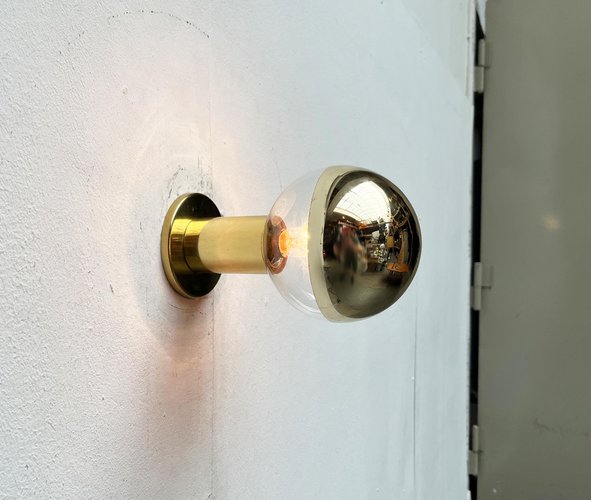 Deutsche Vintage Space Age Deckenlampe aus Messing von Motoko Ishii für ...