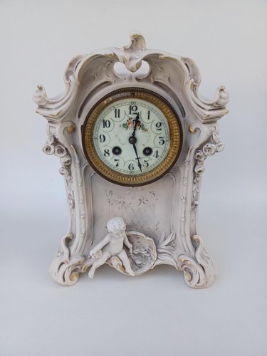 Reloj modernista grande de porcelana de Royal Dux, década de 1900 en ...