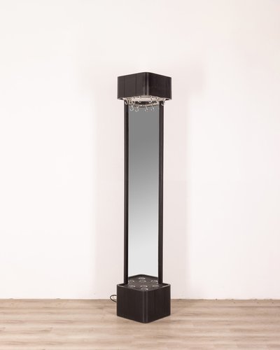 Vintage Hanger Mirror with Italian Design Lamp, 1970s for sale at Pamono