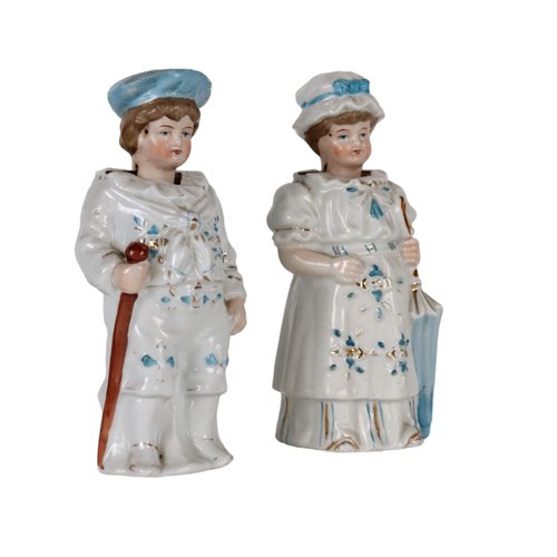 German Bisque Nodders Statues, Set of 2 for sale at Pamono