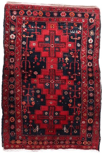 Middle Eastern Handmade Hamadan Rug, 1930s for sale at Pamono