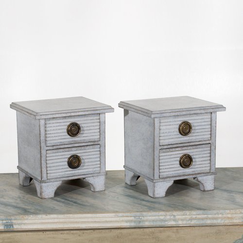 Antique Grey Chests, 1800s, Set of 2 for sale at Pamono