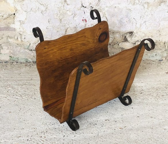 Vintage Rustic Magazine Rack, 1950s for sale at Pamono