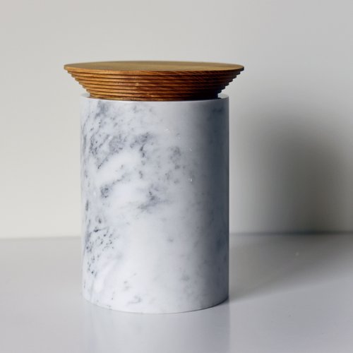 Large White Marble Container by Bettisatti for sale at Pamono