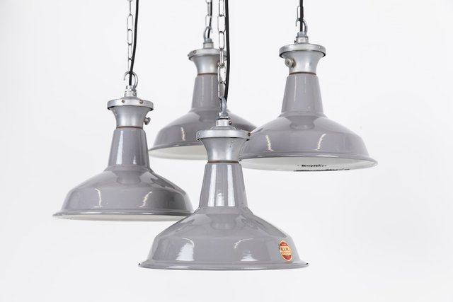 Graue Emaille Factory Deckenlampe von Benjamin Electric Manufacturing ...