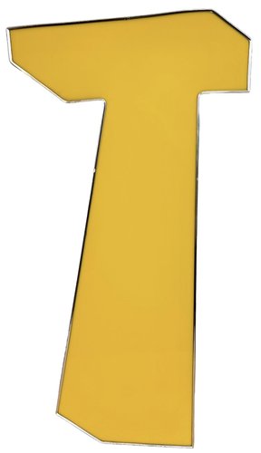 Large Vintage Yellow Illuminated Letter T, 1980s for sale at Pamono
