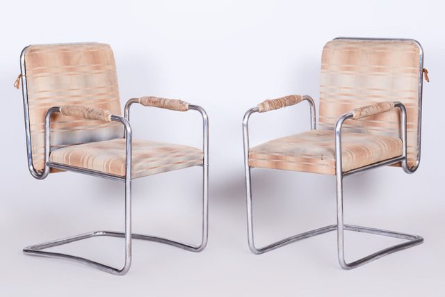 Vintage Bauhaus Armchairs by Karel E. Ort, 1930s, Set of 2 for sale at Pamono