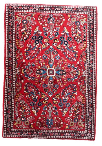 Vintage Middle Eastern Handmade Sarouk Rug, 1950s for sale at Pamono