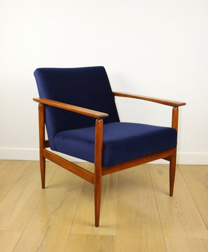 Vintage Navy Blue Easy Chair, 1970s for sale at Pamono