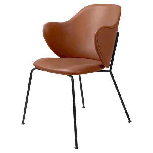 Brown Leather Leave Chair by Lassen for sale at Pamono
