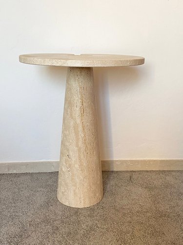 Italienischer Travertin Tisch von Angelo Mangiarotti, 1970er bei Pamono ...