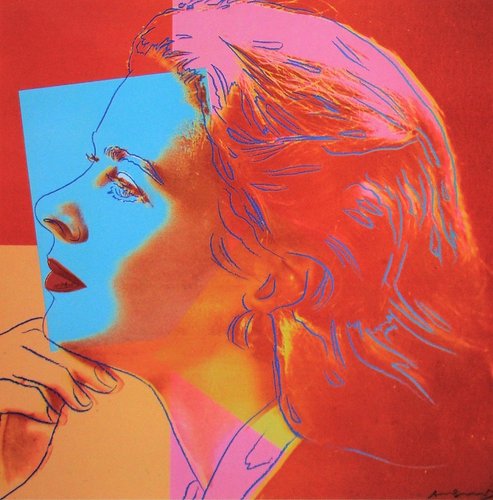 After Andy Warhol, Portrait of Ingrid Bergman, 1983, Offset Lithograph for sale at Pamono