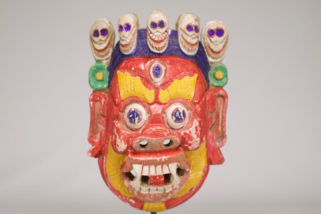 Tibetan Cham Mask, Mahakala, 1920s for sale at Pamono