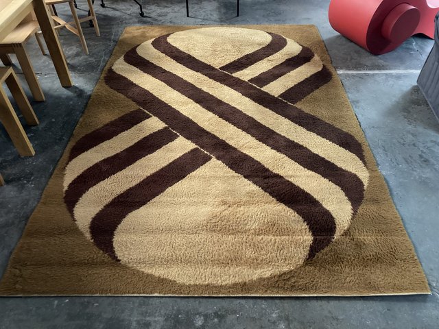 Space Age Rug in Pure Wool, 1970s for sale at Pamono