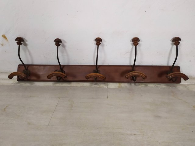 Antique Wall-Mounted Coat Rack for sale at Pamono