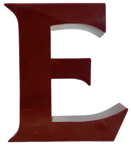 Vintage Dark Red Illuminated Letter E, 1980s for sale at Pamono