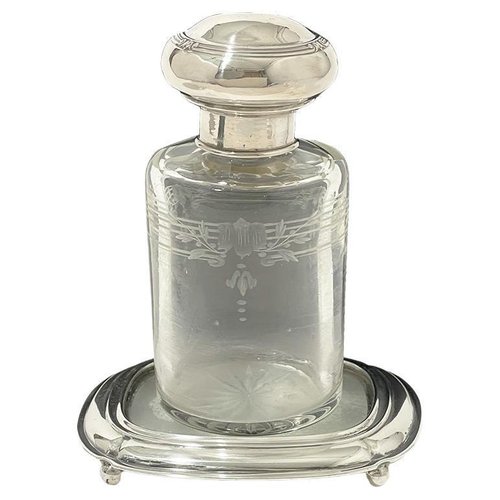 Dutch Perfume Bottle on Coaster in Silver, 1918, Set of 2 for sale at ...