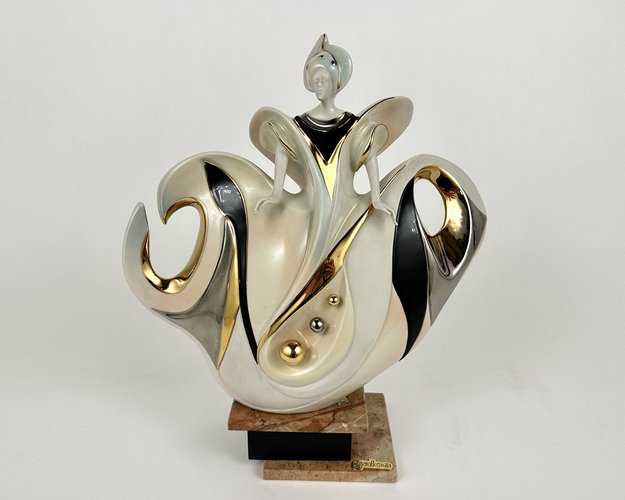 Porcelain and Marble Statuette by Galos, Spain, 1990s for sale at Pamono