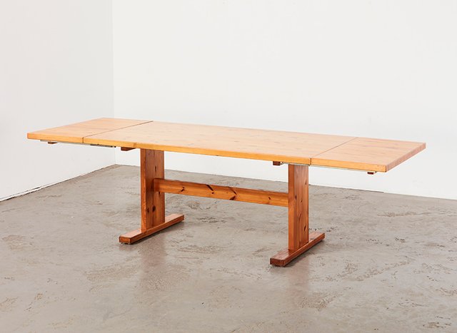 Scandinavian Drop-Leaf Pine Shaker Dining Table, 1960s for sale at Pamono