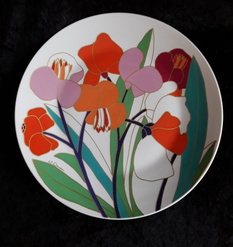 Vintage German Decorative Plate in White Porcelain by Wolf Bauer for ...