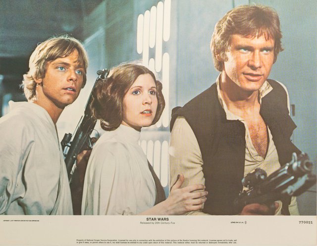 Carta della lobby di Star Wars vintage originale con Luke Skywalker, la ...