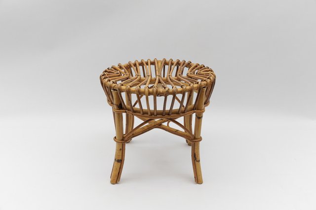 Bambus Hocker von Franco Albini, Italien, 1950er bei Pamono kaufen