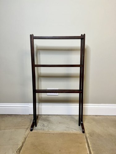 Antique Edwardian Mahogany Folding Clothes Rack, 1900s for sale at Pamono