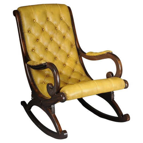 Antique English Chesterfield Rocking Chair for sale at Pamono