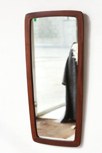 Scandinavian Free Form Mirror in Teak, 1960s for sale at Pamono