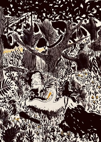 Gabrielle Rul, Where, 2021, Watercolor & Ink Drawing for sale at Pamono