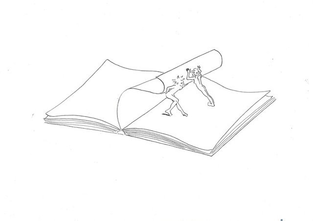 Gabrielle Rul, Turn the Page, Neues Kapitel, 2022, Tuschezeichnung bei Pamono kaufen