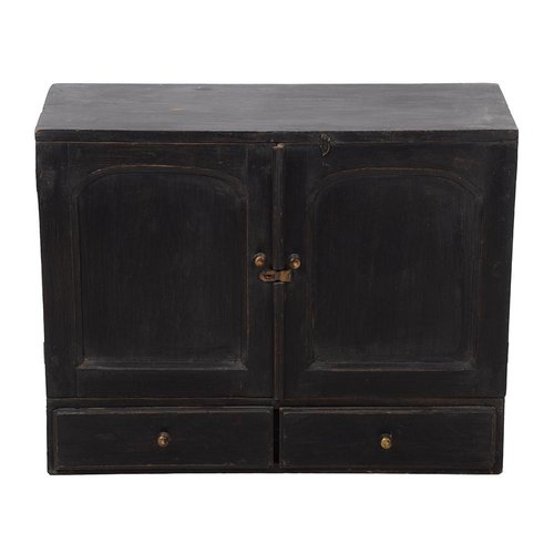 Small Black Wooden Storage Buffet, 20th Century for sale at Pamono
