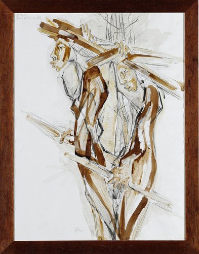 Pôl Roux, M'bour, 1990, Drawing and Painting on Paper for sale at Pamono