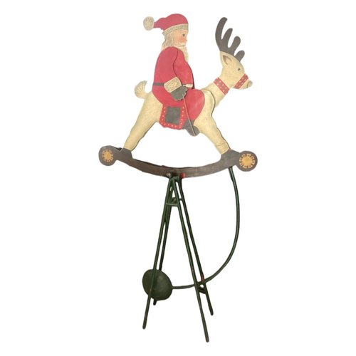 Antique Middle Eastern Rocking Santa Claus and Raindeer for sale at Pamono