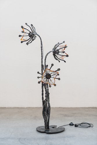 Brutalist Land Lamp from Mazzega, 1960s for sale at Pamono