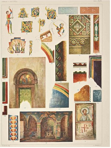 A. Alessio, Decorative Motifs: Byzantine Styles, Chromolithograph for ...