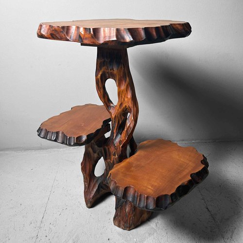 Mid-Century Japanese Wooden Plant Stand, 1960s for sale at Pamono