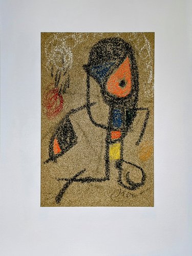 Joan Miro, Personnage, Lithograph, 1977 for sale at Pamono