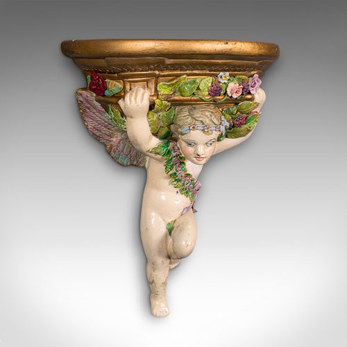 Antique Decorative Clock Mount in Plaster for sale at Pamono