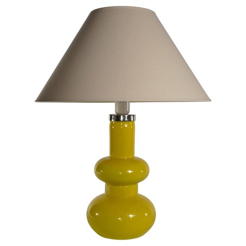 Mid-Century Modern Bright Yellow Glass Table Lamp by Orrefors, 1960s ...