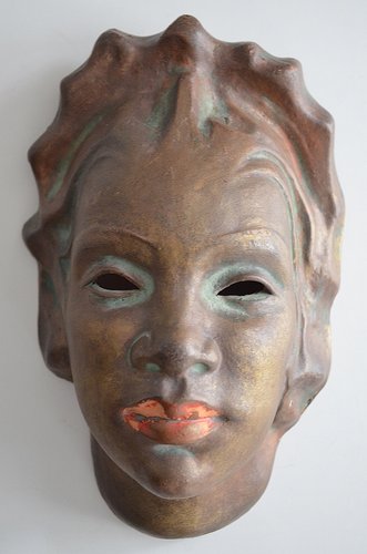 Ceramic Wall Mask by Kit, 1920 for sale at Pamono