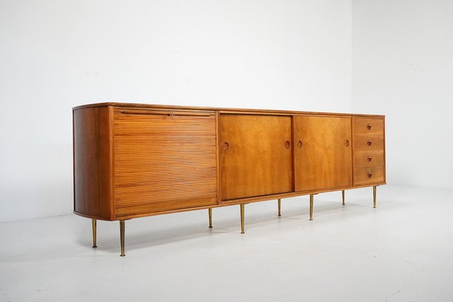 Enfilade en Noyer par William Watting pour Modernord, Pays-Bas, 1950s ...