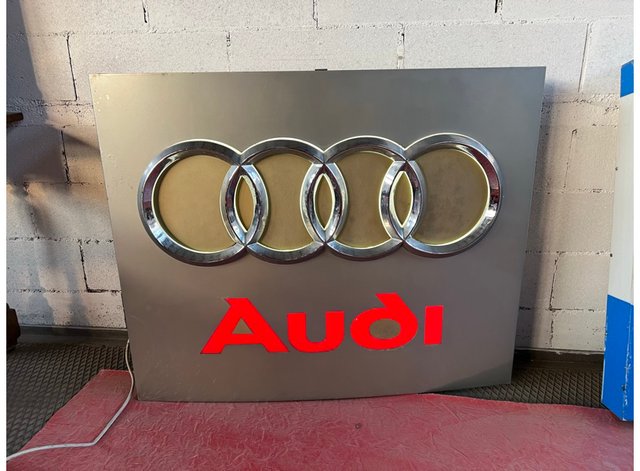 Audi Backlit NEON Sign, 1980s for sale at Pamono