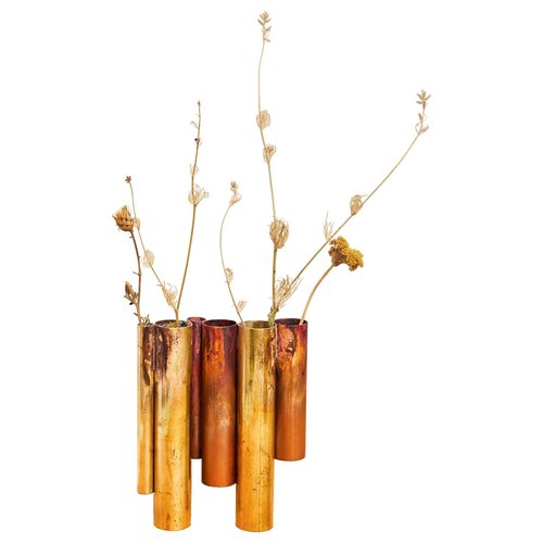 Soliflores I Vase aus Messing von Pia Chevalier bei Pamono kaufen