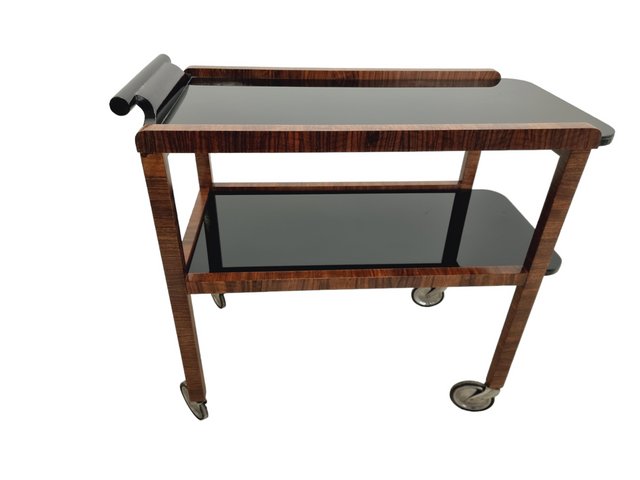 Art Deco Bar Cart or Drinks Trolley in the style of J. Halabala, Former ...