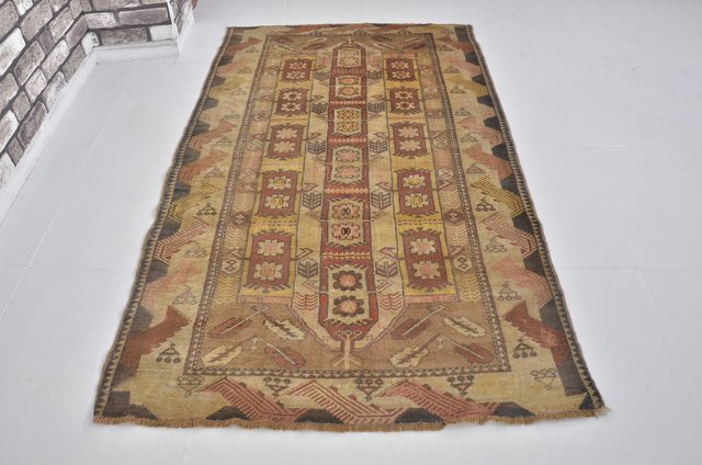 Small Vintage Tribal Wool Rug , 1960s for sale at Pamono