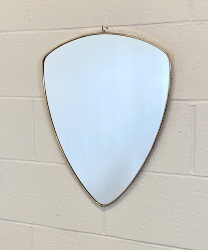 Shield-Shaped Mirror, 1950s for sale at Pamono