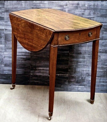 Antique Mahogany Side Table with Drawer and Fold Out Flaps for sale at ...