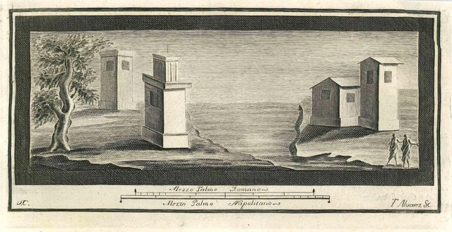 Francisco Alvarez, Roman Temple Fresco, Etching, 18th Century for sale ...
