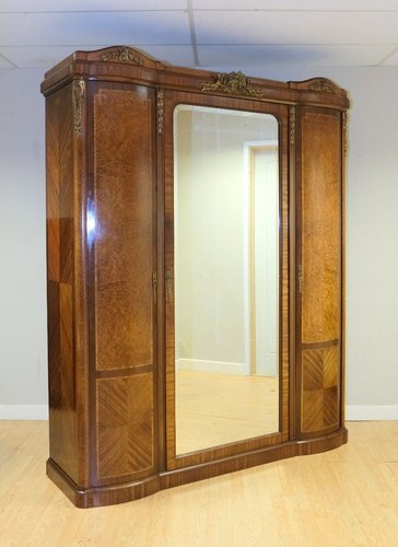 French Triple Wardobe with Mirror for sale at Pamono